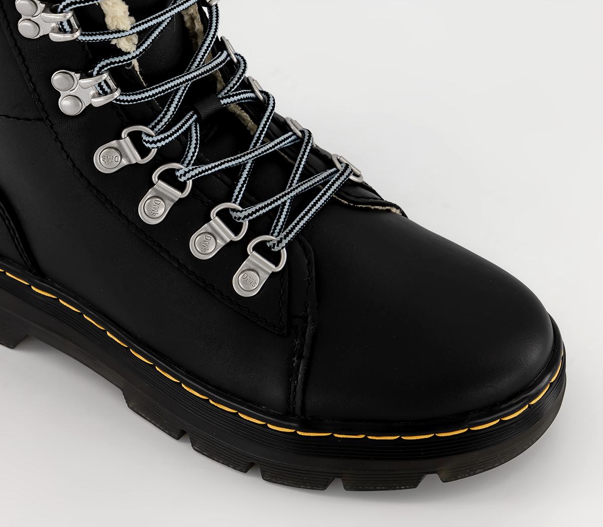 Dr. Martens Combs Fur Lined Boots W Oiled Full Grain Natural Fur ...