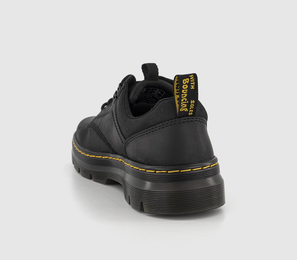 Dr. Martens Reeder Leather Shoes Black Wyoming - Men's Casual Shoes