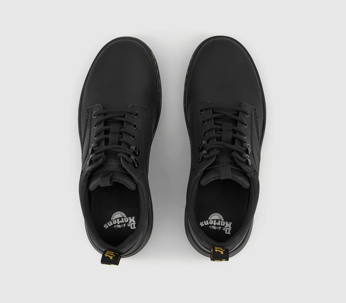 Dr. Martens Reeder Leather Shoes Black Wyoming - Men's Casual Shoes