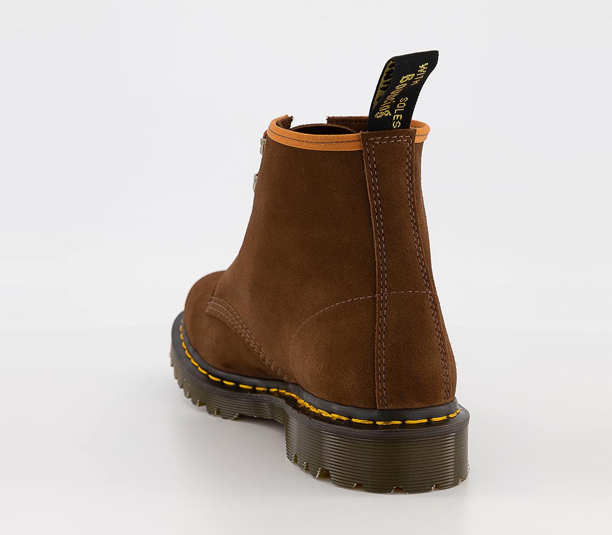 Dr. Martens 101 6 Eye Boot Mie Boots Tan Repello Calf Suede - Men’s Boots