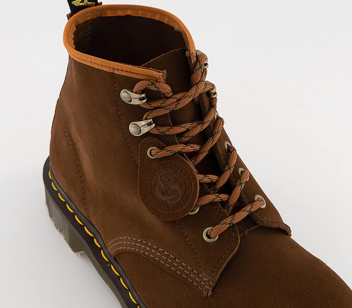 Dr. Martens 101 6 Eye Boot Mie Boots Tan Repello Calf Suede - Men’s Boots