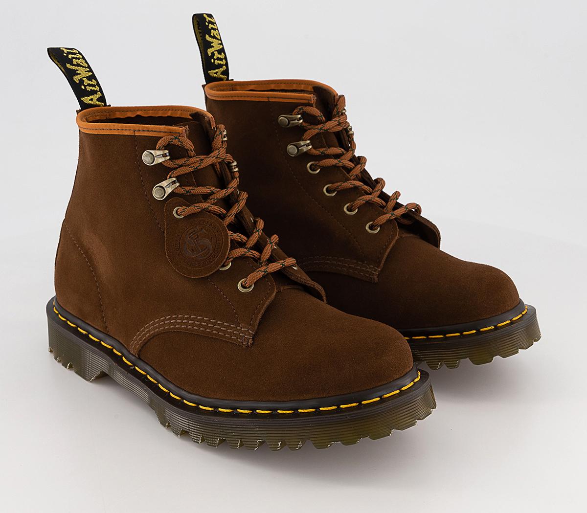 Dr. Martens 101 6 Eye Boot Mie Boots Tan Repello Calf Suede - Men’s Boots