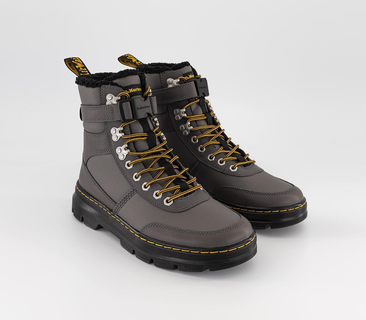 Dr. Martens Combs Tech Fl Boots Gunmetal - Men’s Boots
