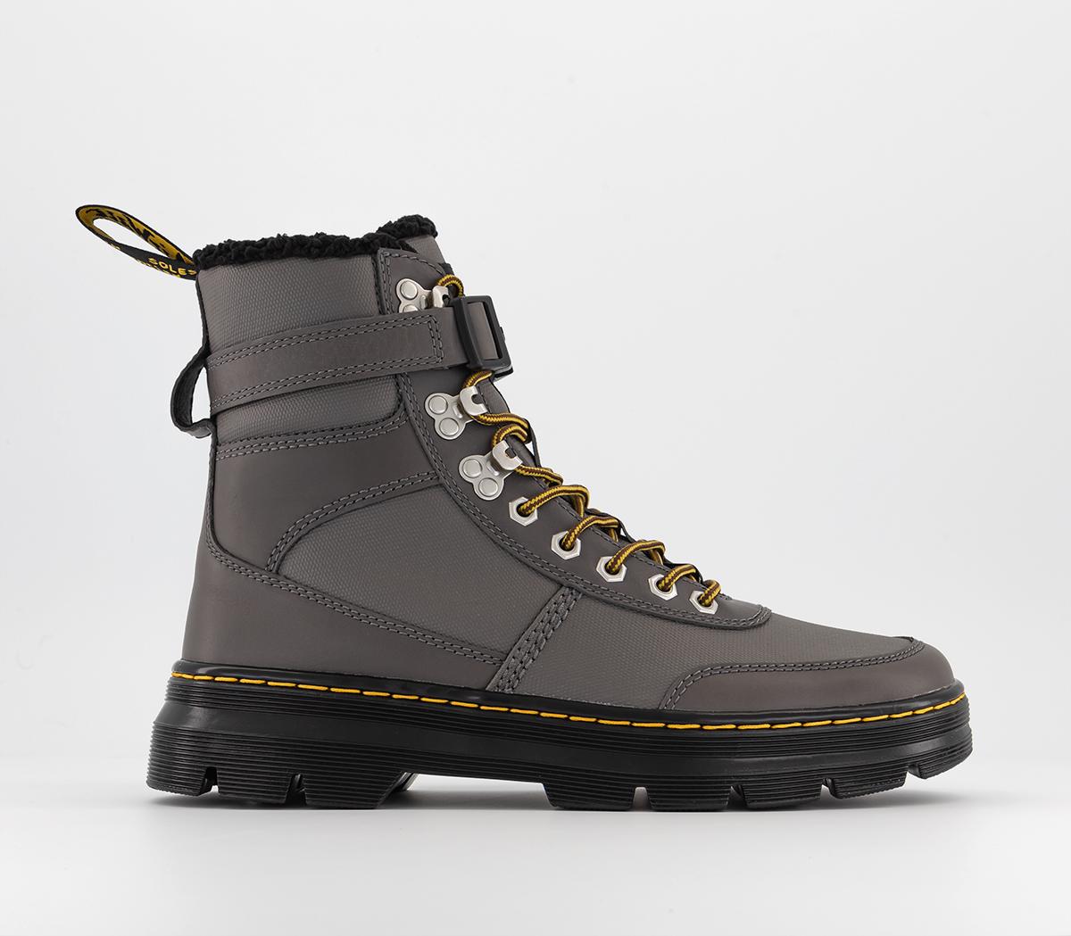 Dr. Martens Combs Tech Fl Boots Gunmetal - Men’s Boots
