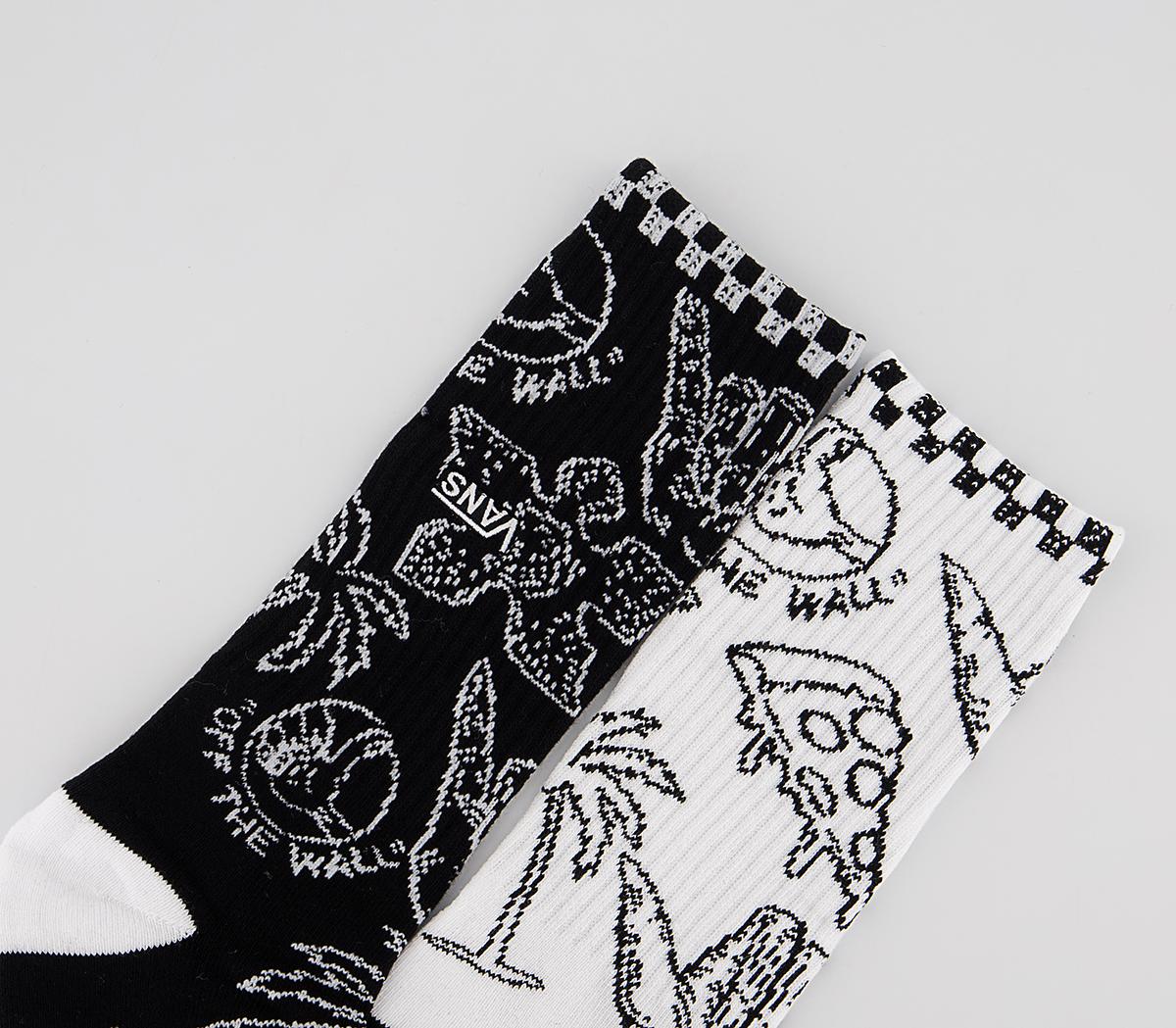 Vans Strange Miss Match Socks Black White - Accessories