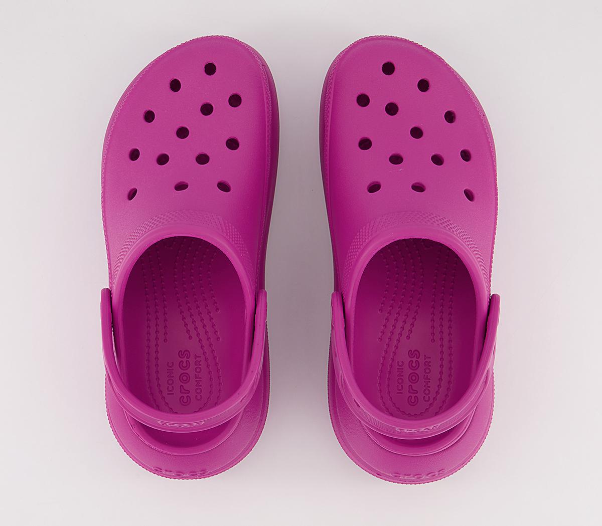 Crocs Classic Crush Clogs Fuchsia Fun - Women’s Sandals