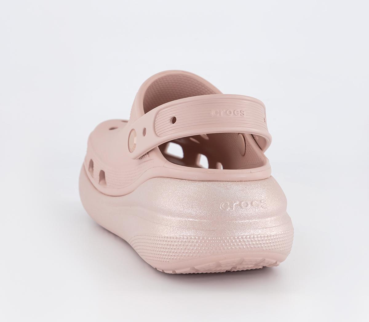 Crocs Classic Crush Clogs Pink Clay Shimmer - Women’s Sandals