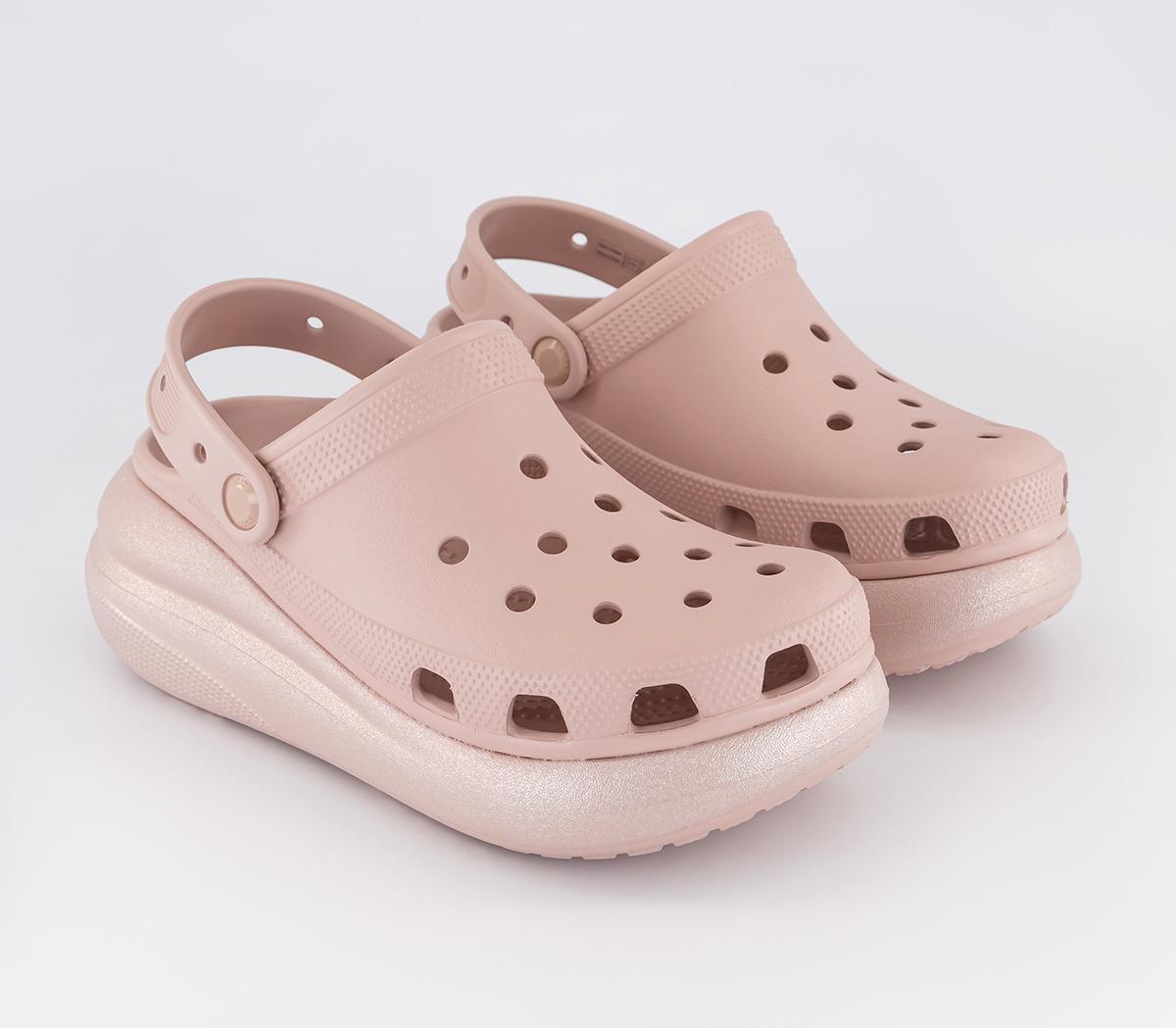 Crocs Classic Crush Clogs Pink Clay Shimmer - Women’s Sandals