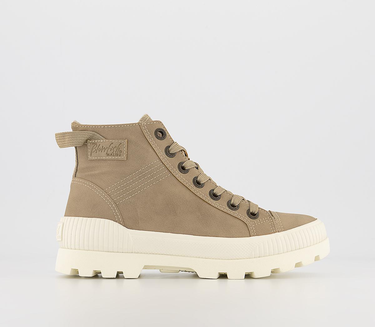 Blowfish Malibu Forever-b High Top Trainers Natural Recycled Whisked ...