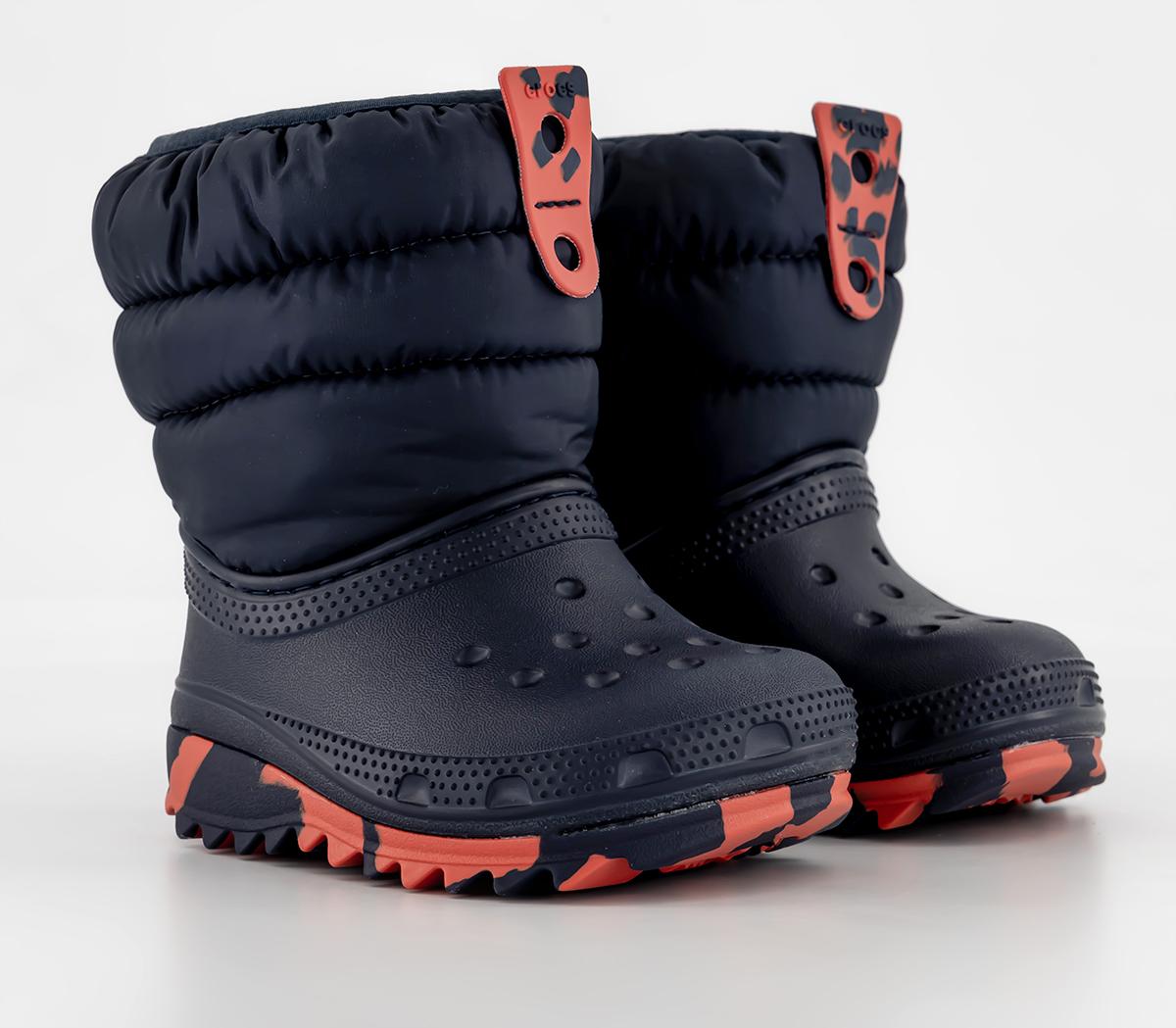 Crocs Classic Neo Puff Toddler Boots Navy - Unisex