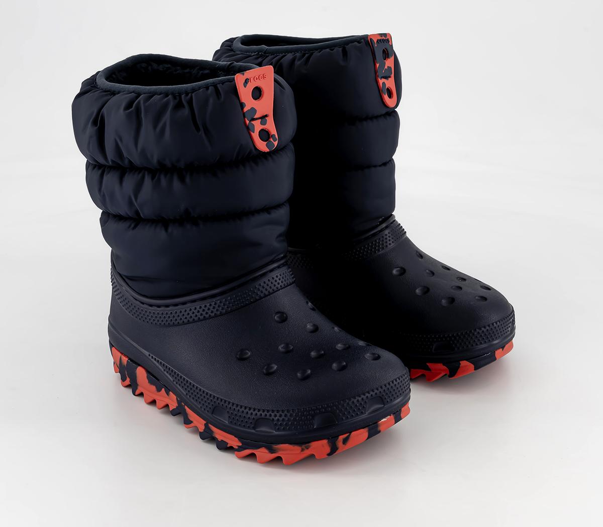 Crocs Classic Neo Puff Kids Boots Navy - Unisex