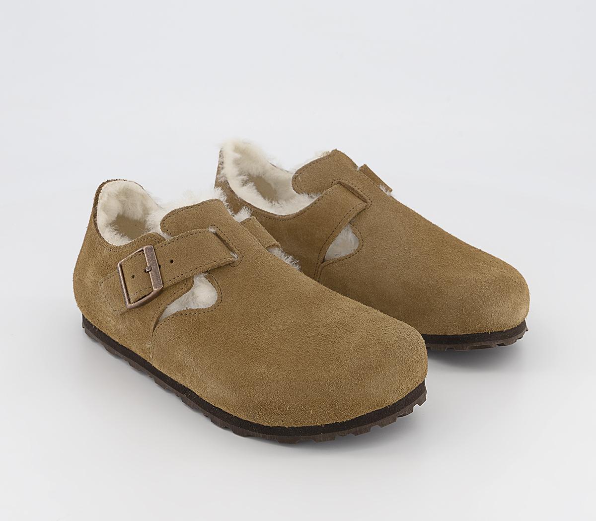 BIRKENSTOCK London Shearling Shoes Shearling Tea - Flat Shoes for Women