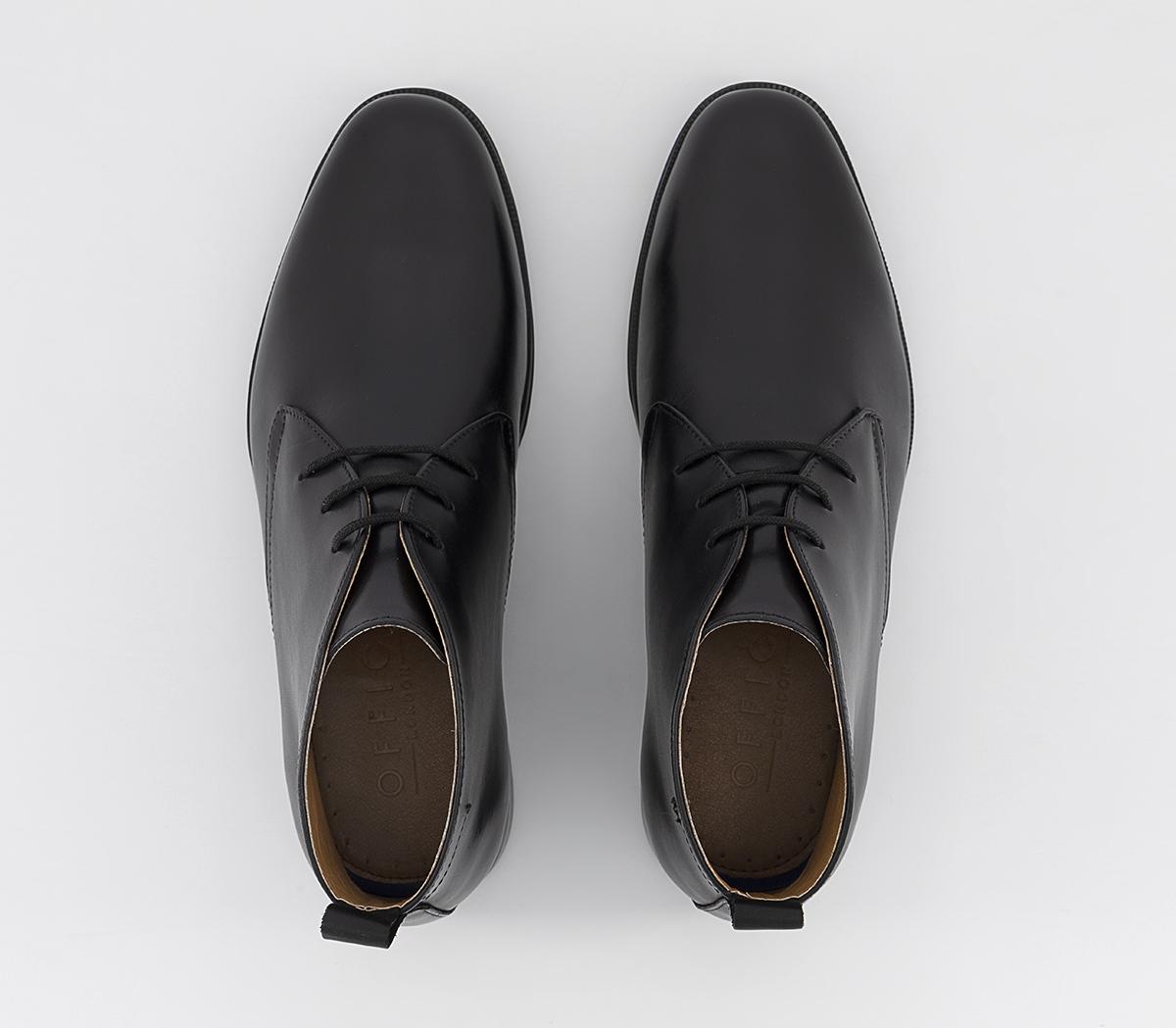 OFFICE Blake Formal Chukka Boots Black Leather - Men’s Boots