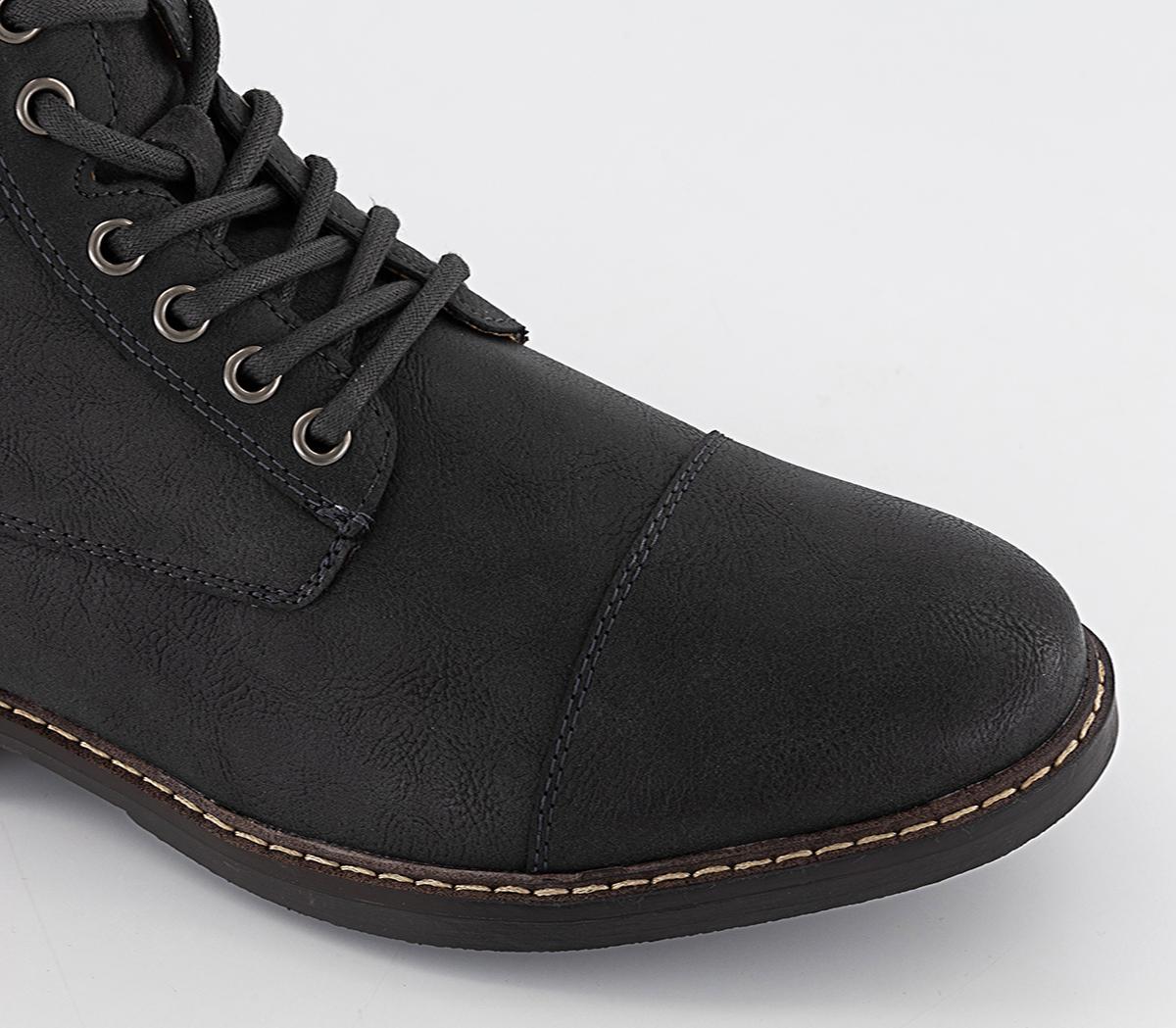 OFFICE Beckley Casual Plain Toe Boots Grey Black - Men’s Boots
