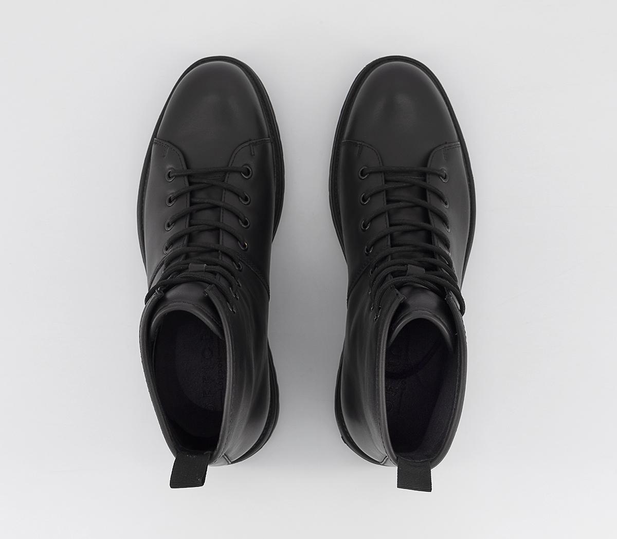 OFFICE Bumble Monkey Boots Black Leather - Men’s Boots