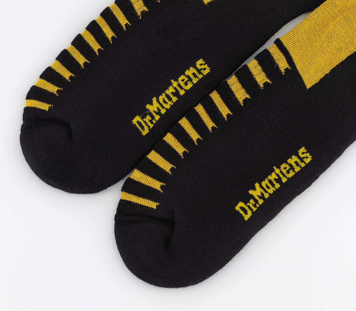 Dr. Martens Double Doc Socks Black Yellow - Accessories