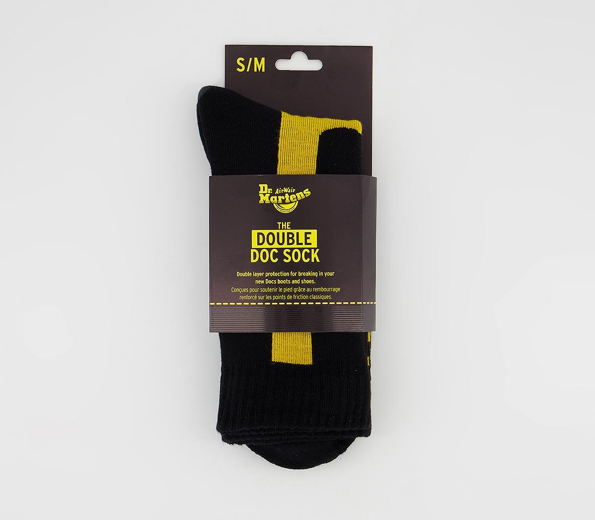 Dr. Martens Double Doc Socks Black Yellow - Accessories