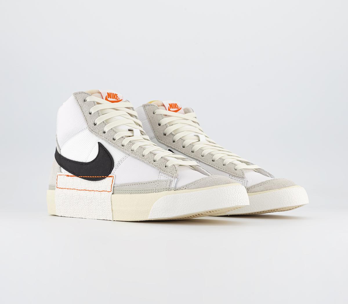 Nike Blazer Mid Pro Trainers White Black Light Bone Summit White - Men ...