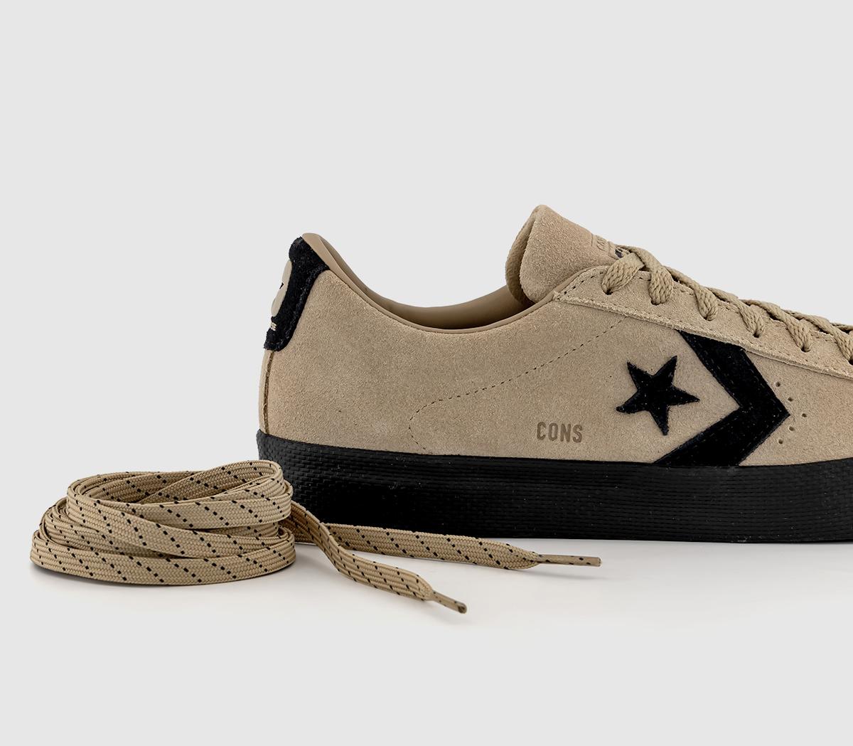 Converse Pro Leather Vulc Trainers Nomad Khaki Black - Men's Trainers