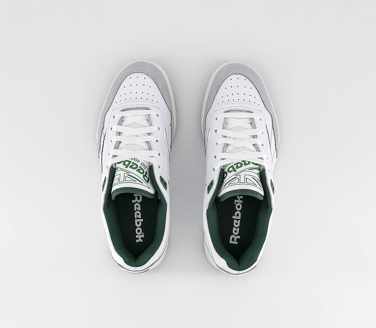 Reebok Bb 4000 II Trainers White Chalk Dark Green - Women's Trainers