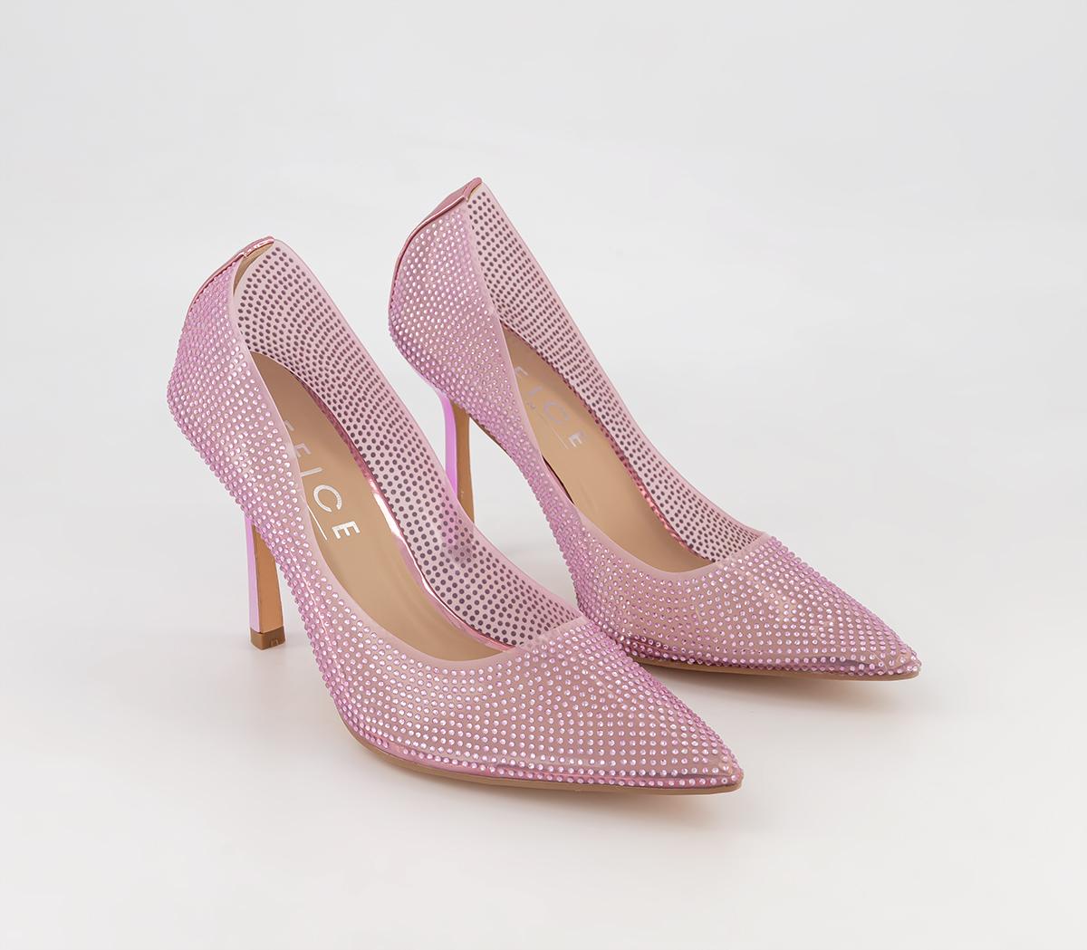 OFFICE Halsey Embellished Vinyl Courts Pink Embellished - Heels