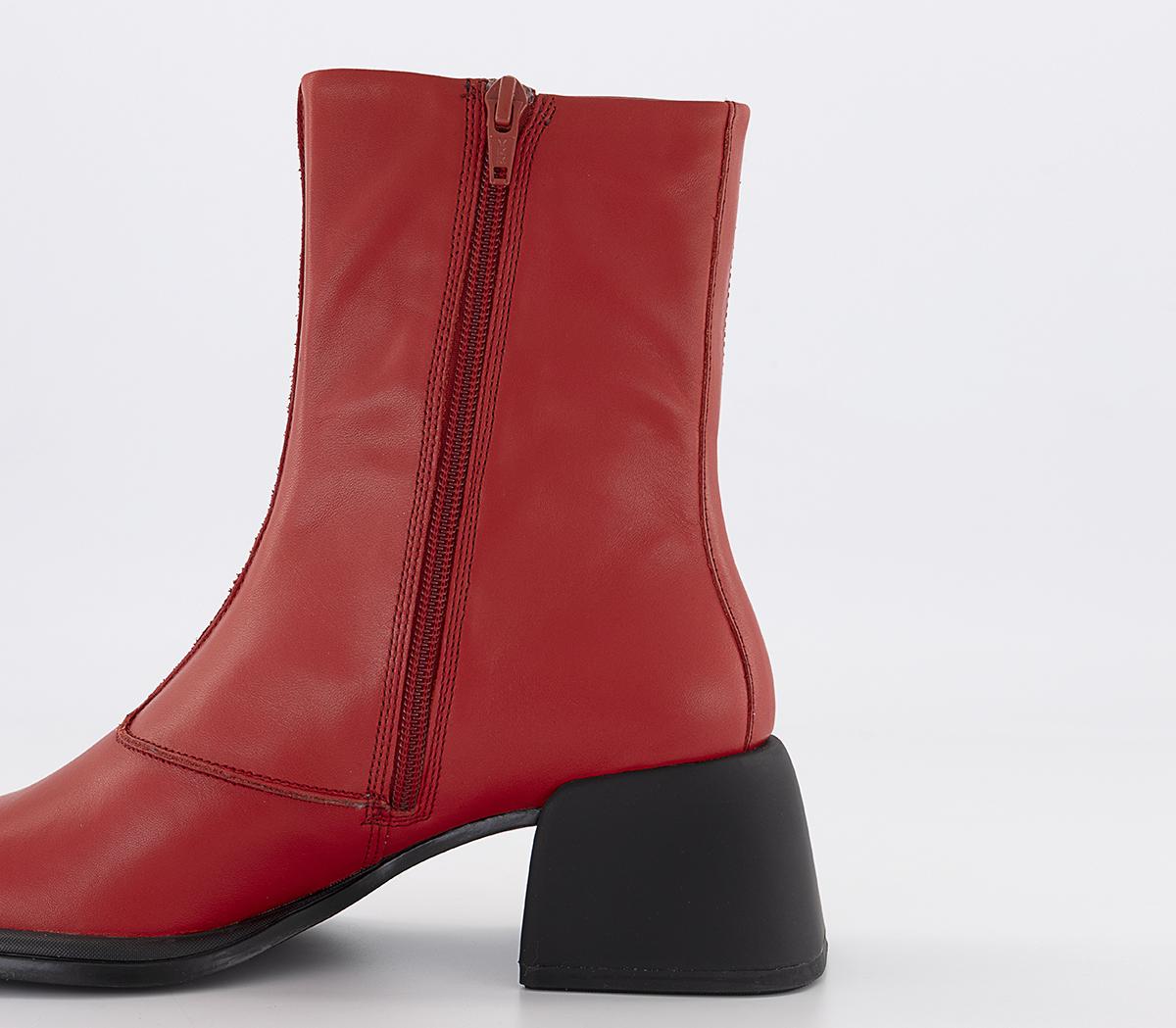 Vagabond Shoemakers Ansie Ankle Boots Red - Women's Ankle Boots