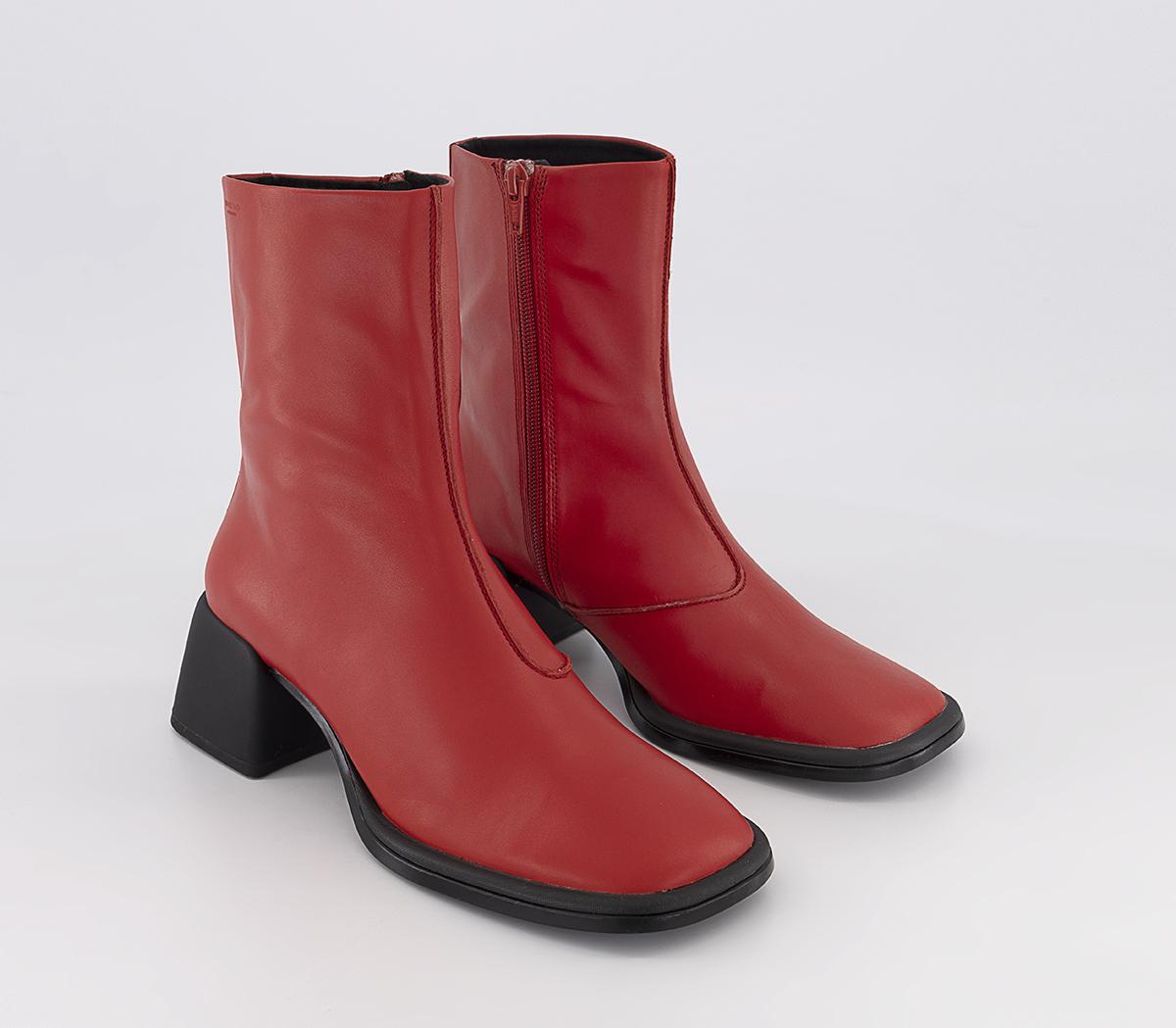 Vagabond Shoemakers Ansie Ankle Boots Red - Women's Ankle Boots