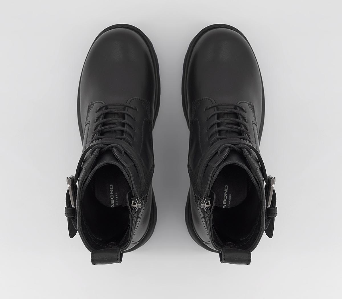 Vagabond Shoemakers Cosmo 2.0 Lace Up Buckle Boots Black - Women's ...