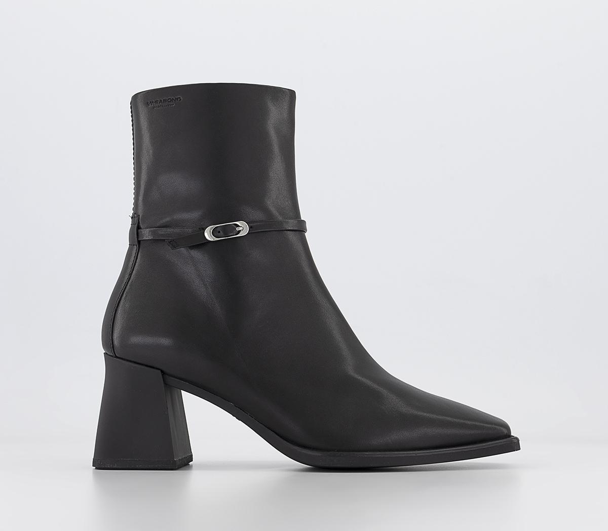 Vagabond Shoemakers Hedda Mid Buckle Boots Black - Women's Ankle Boots