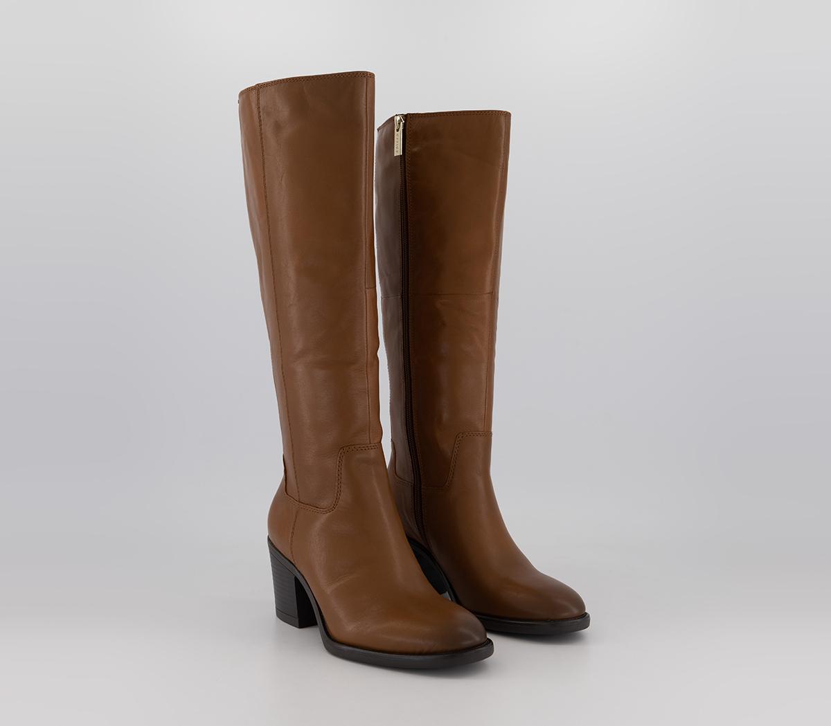 OFFICE Kabana Knee Boots Tan Leather - Women's Knee High Boots