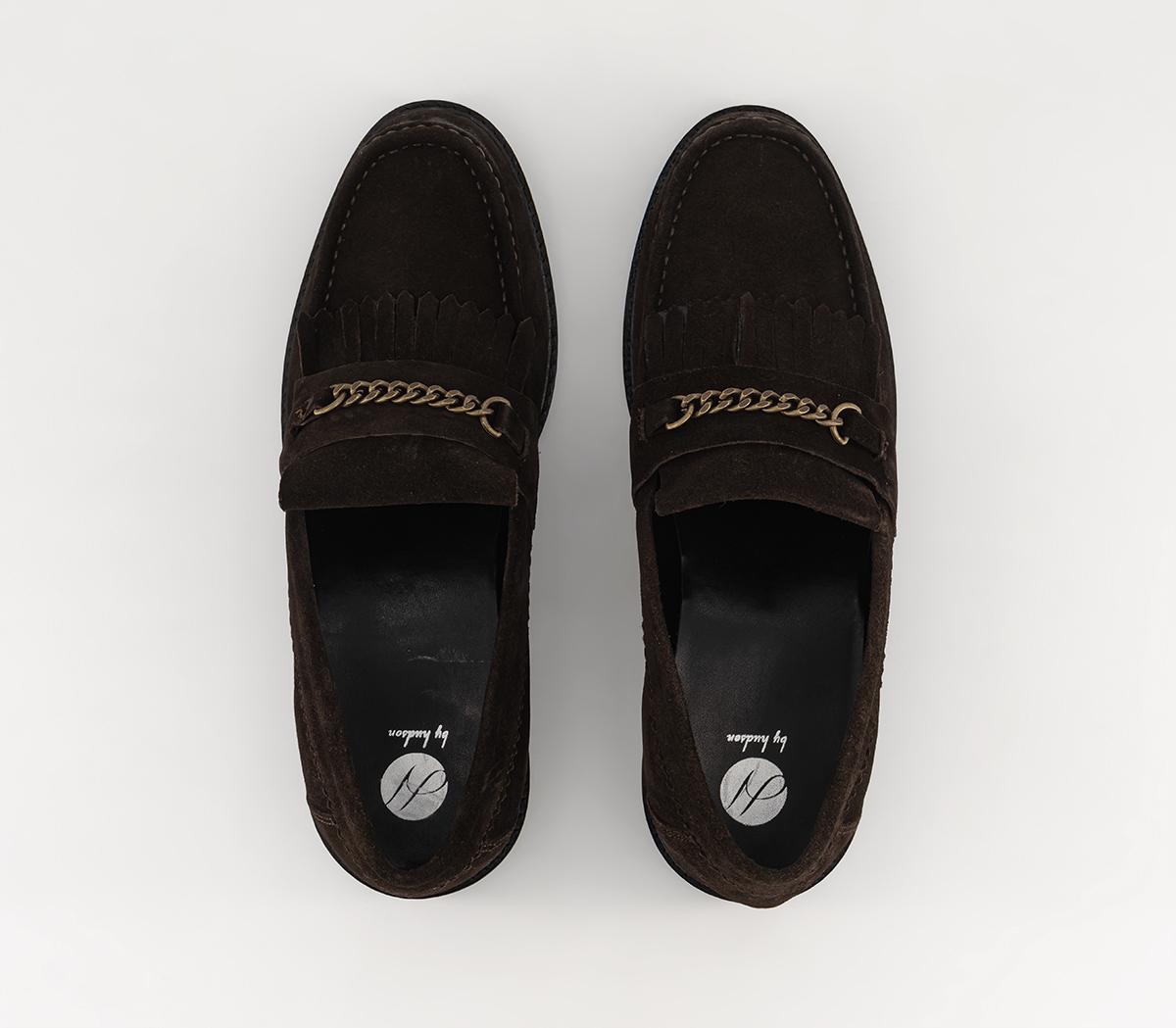 Hudson London Archer Chain Loafers Brown - Men’s Smart Shoes
