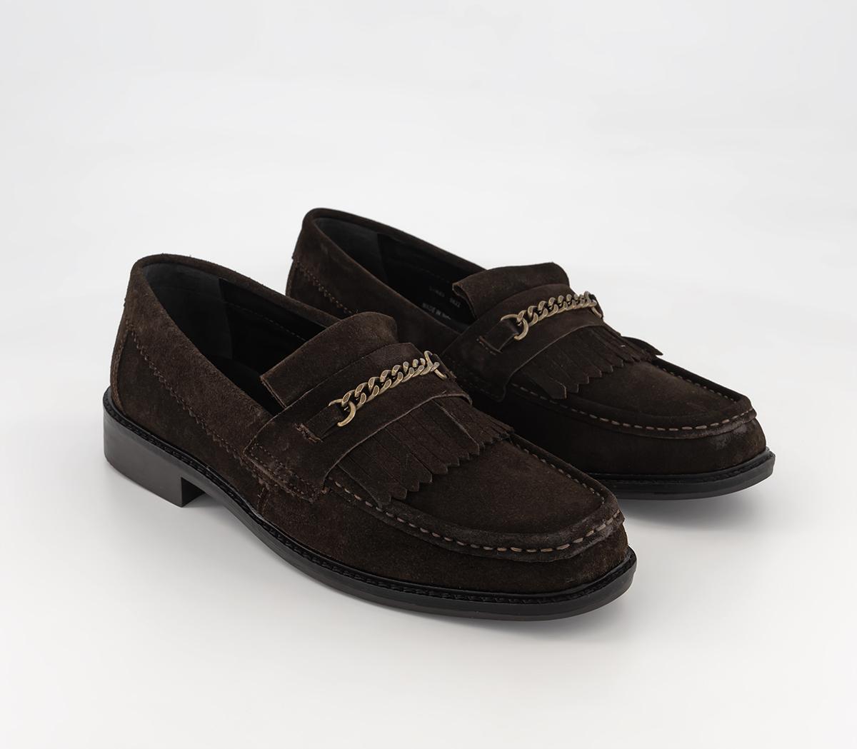 Hudson London Archer Chain Loafers Brown - Men’s Smart Shoes