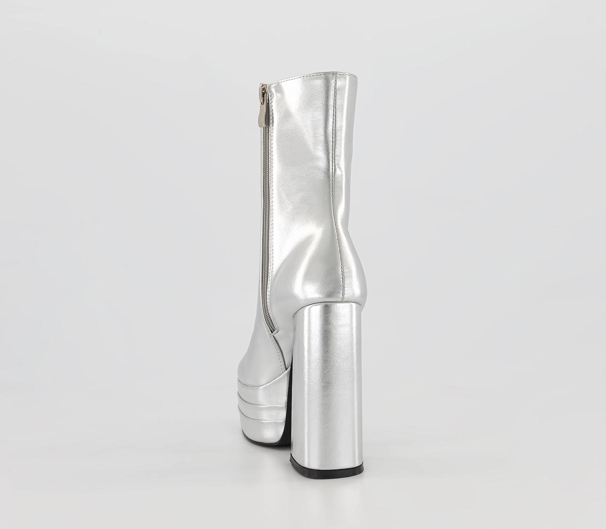 Raid Emely Platform Boots Silver Metallic - Women's Boots