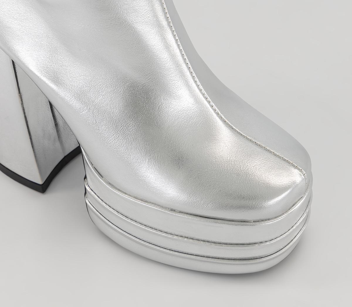 Raid Emely Platform Boots Silver Metallic - Women's Boots