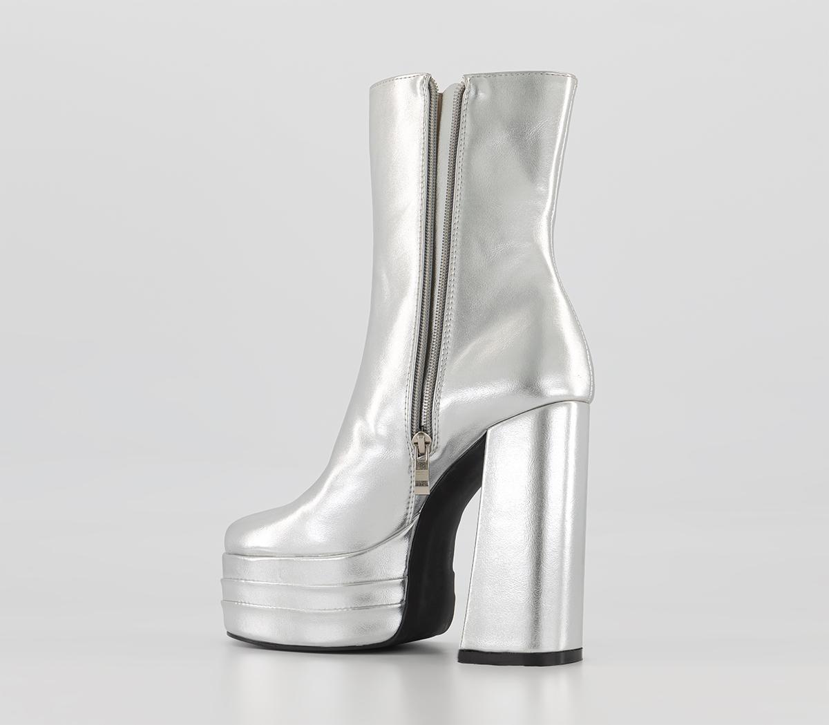 Raid Emely Platform Boots Silver Metallic - Women's Boots