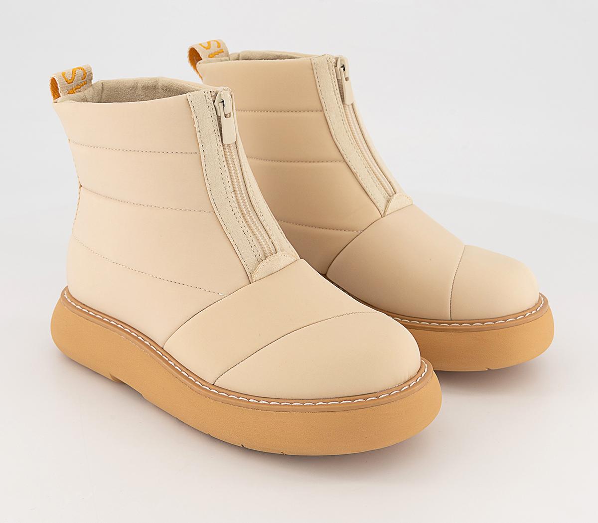 TOMS Alpargata Mallow Puffer Boots Beige - Women's Boots