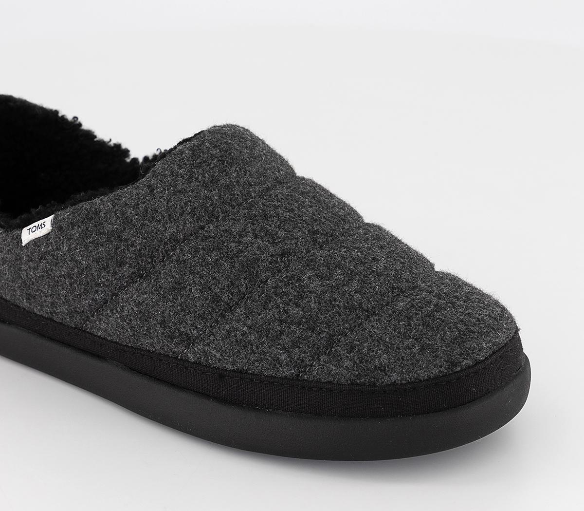 TOMS Ezra Slippers Black - Flat Shoes for Women