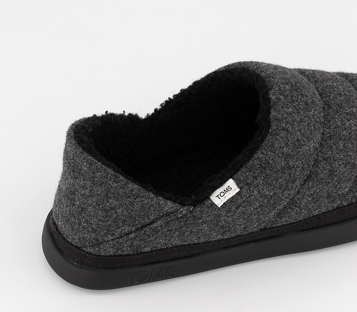 TOMS Ezra Slippers Black - Flat Shoes for Women