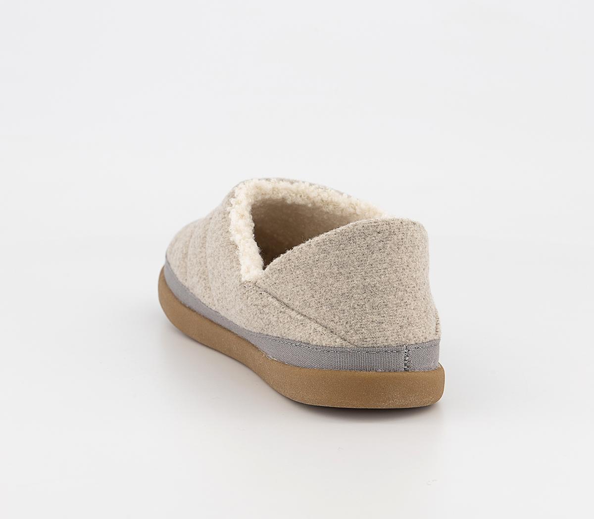 TOMS Ezra Slippers Grey - Flat Shoes for Women