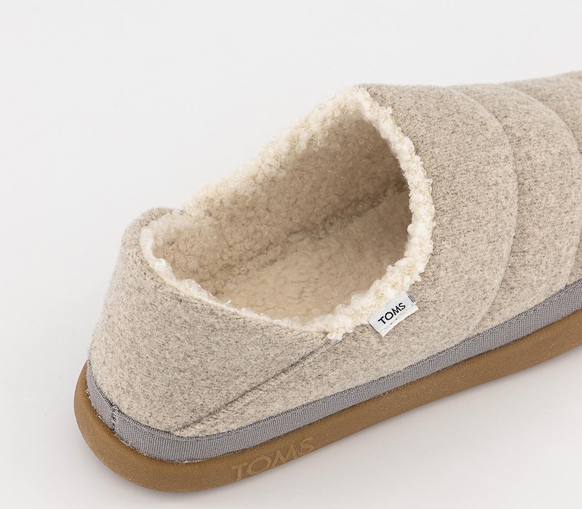 TOMS Ezra Slippers Grey - Flat Shoes for Women