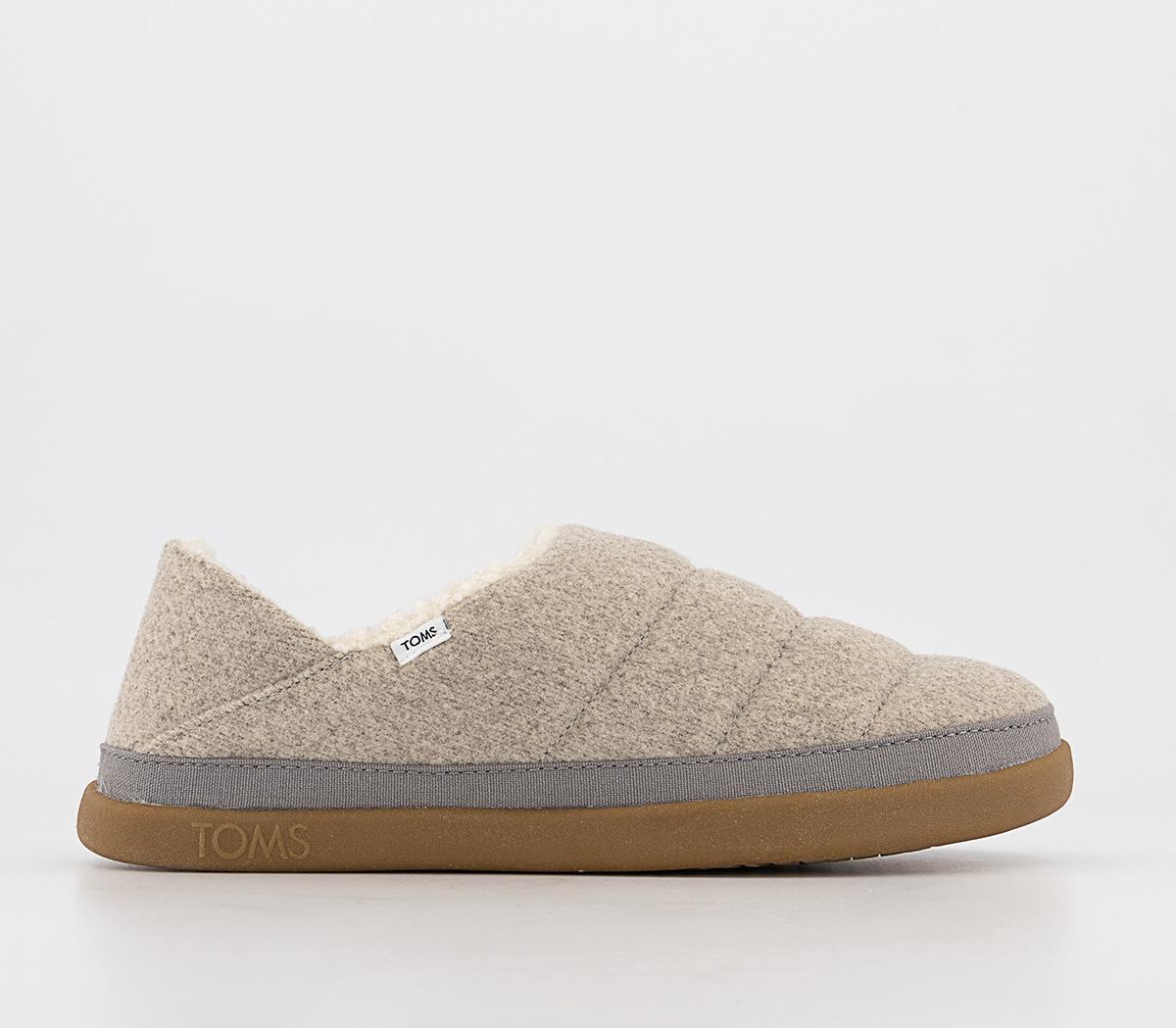 TOMS Ezra Slippers Grey - Flat Shoes for Women