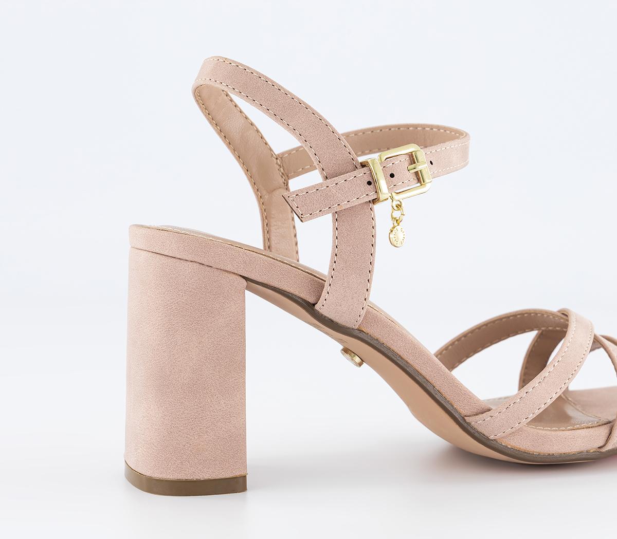 OFFICE Wide Fit Moonstone Two Part Block Heels Beige - Mid Heels