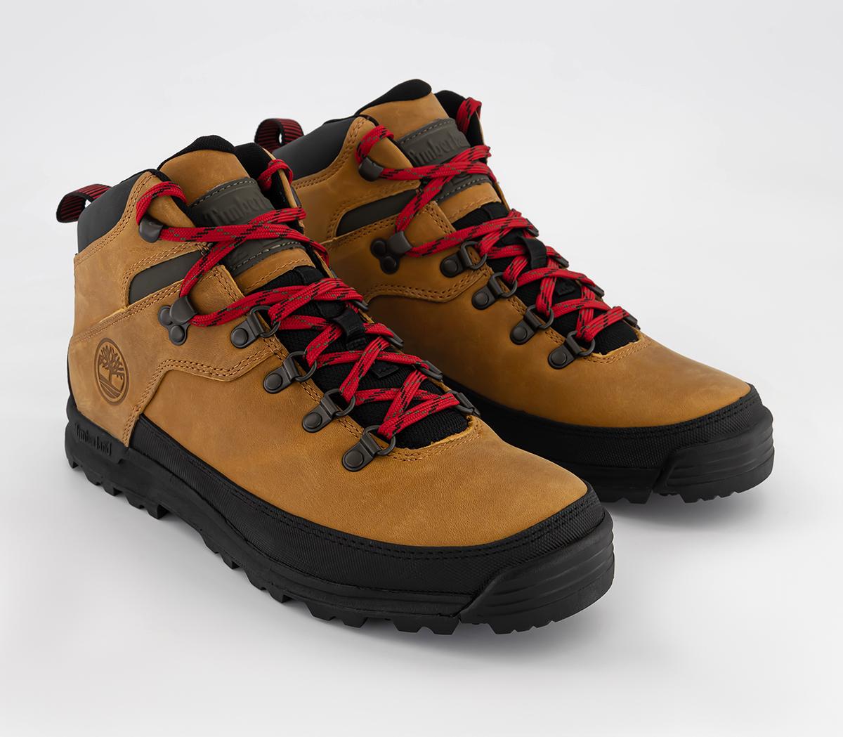 Timberland World Mid Hiker Boots Wheat - Men's Casual Shoes