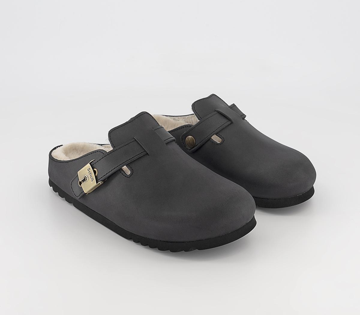 Scholl Grace Clogs Black - Flat Shoes for Women