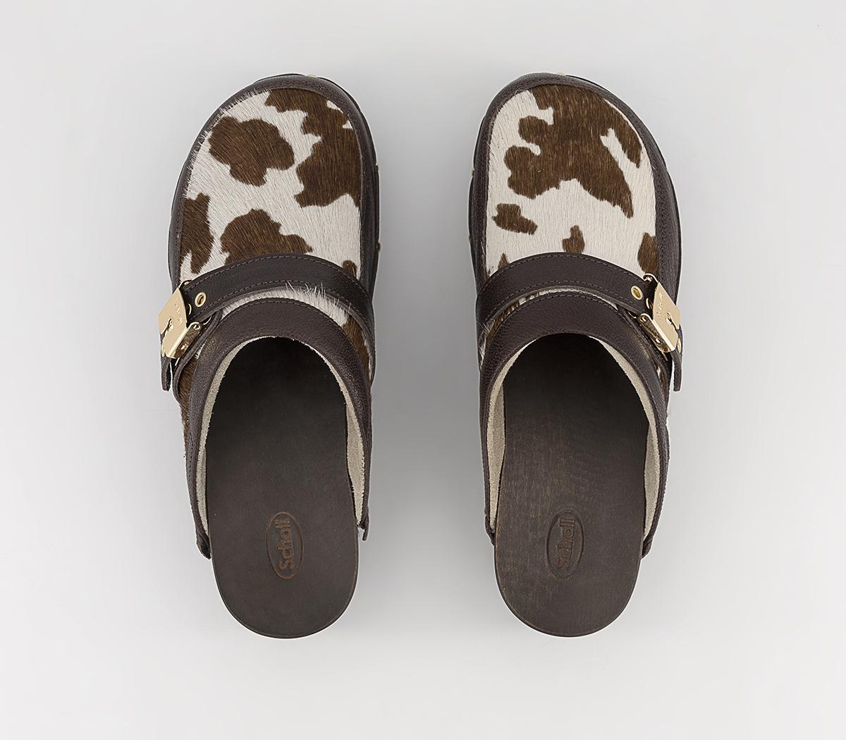 Scholl Pescura Clogs Off White Brown - Mid Heels