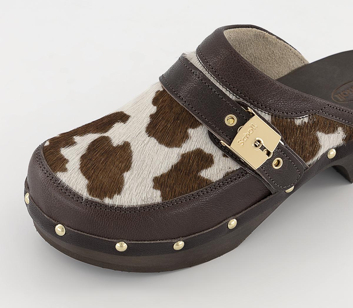 Scholl Pescura Clogs Off White Brown - Mid Heels