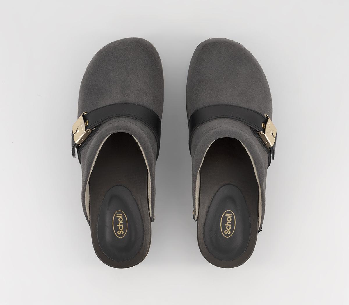 Scholl Pescura Clogs Dark Grey - Flat Shoes for Women