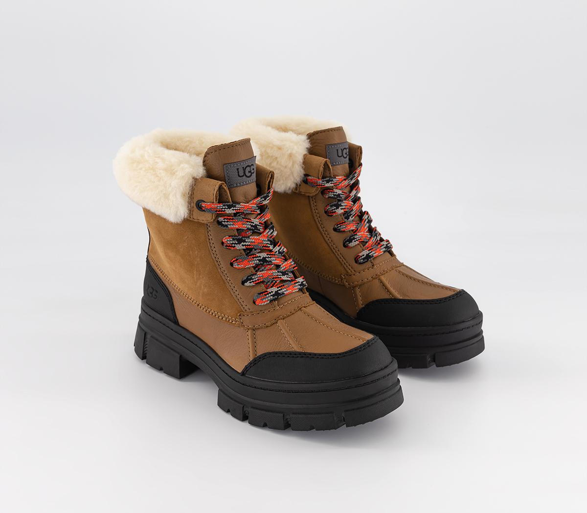 UGG Ashton Addie Boots Chestnut - Fur Lined