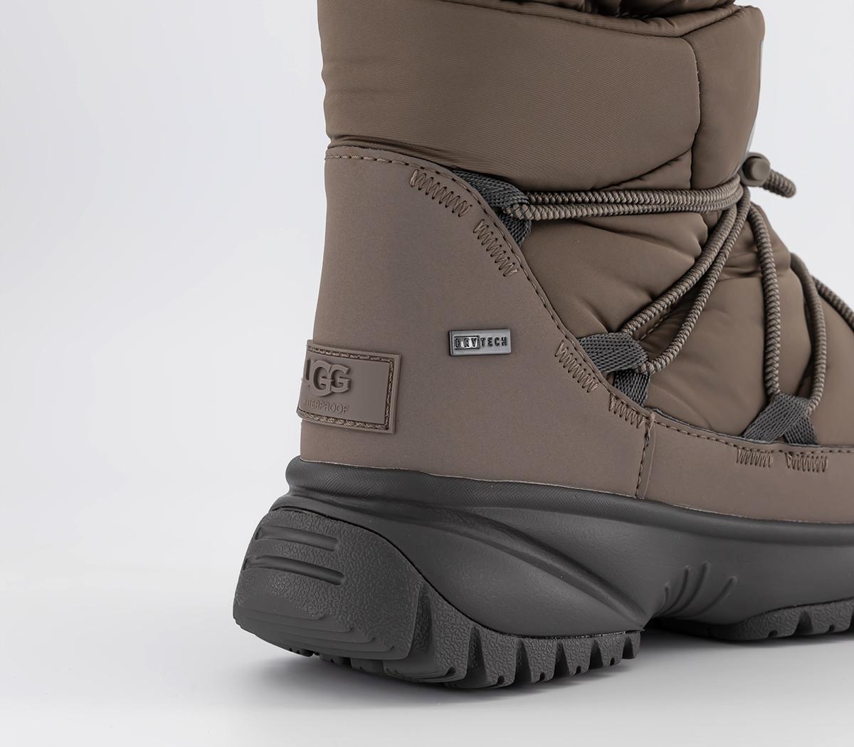 UGG Yose Puff Mid Boots Walnut Brown - Women's Ankle Boots