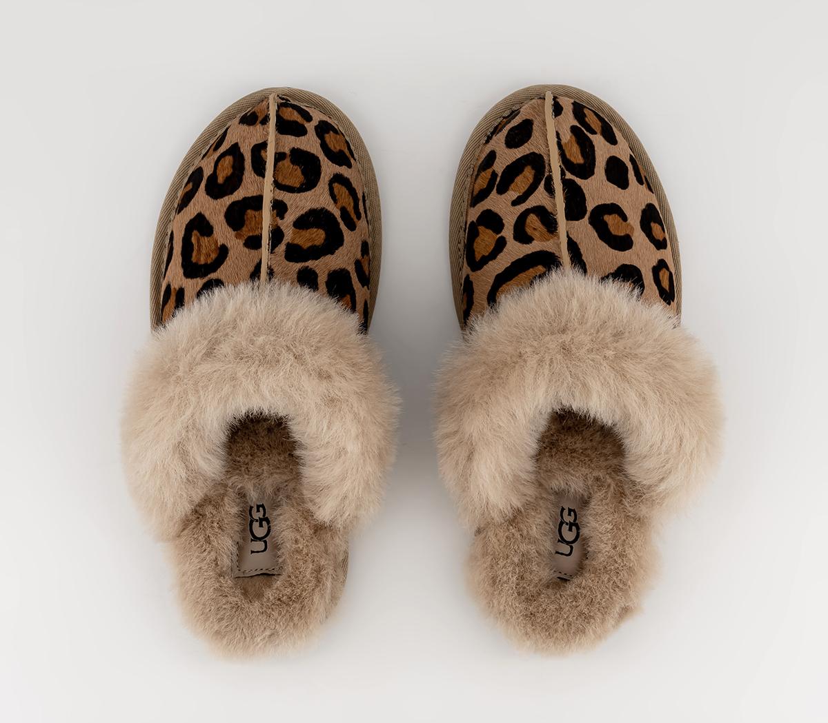 UGG Scuffette II Spotty Slippers Natural Leopard - Women's Slippers